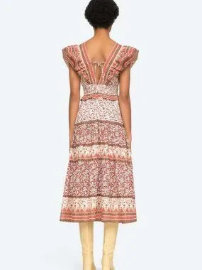 Sea New York | Dresses | Sea New York Ivette Border Print Midi Dress ...